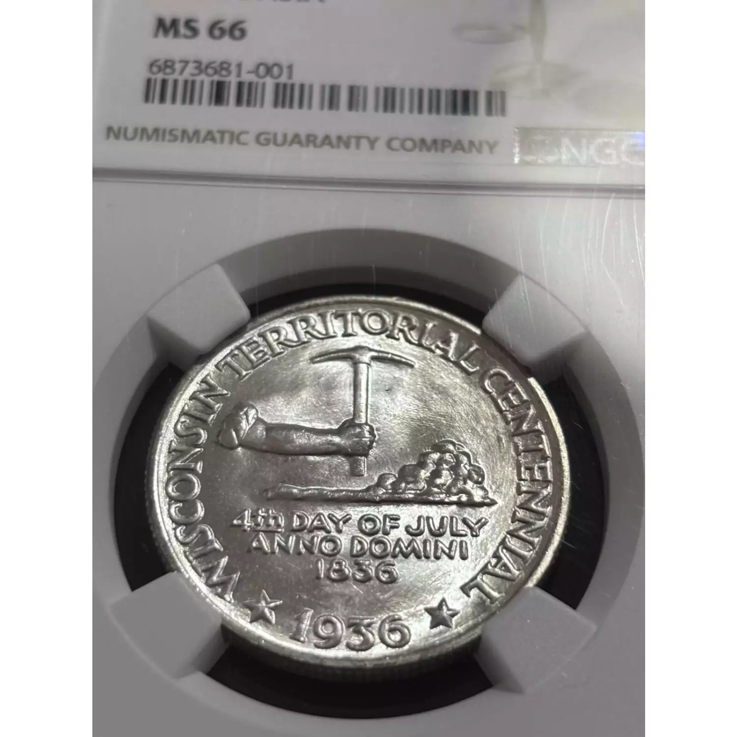 1936 Classic Commemorative Wisconsin Territorial Centennial NGC MS-66 ...